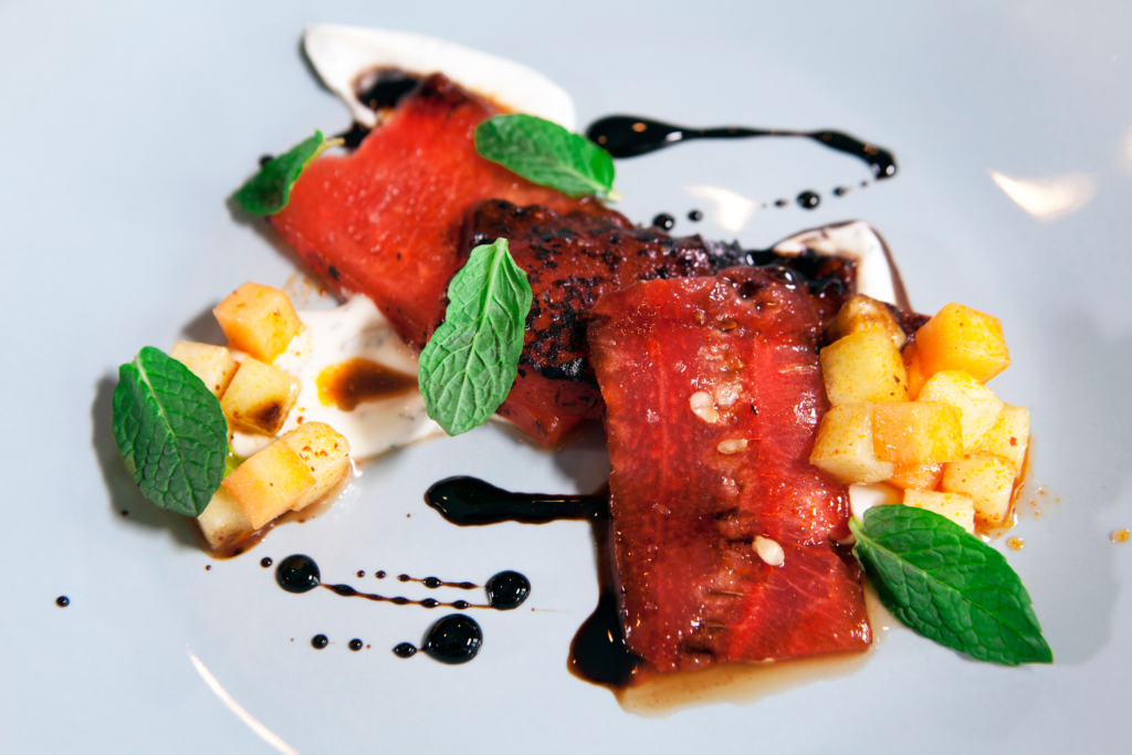 Seared Watermelon Carpaccio - Escoffier