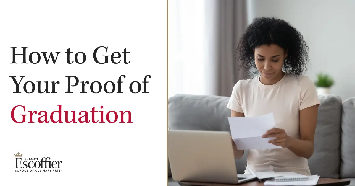 How to Get Your Proof of Graduation - Escoffier